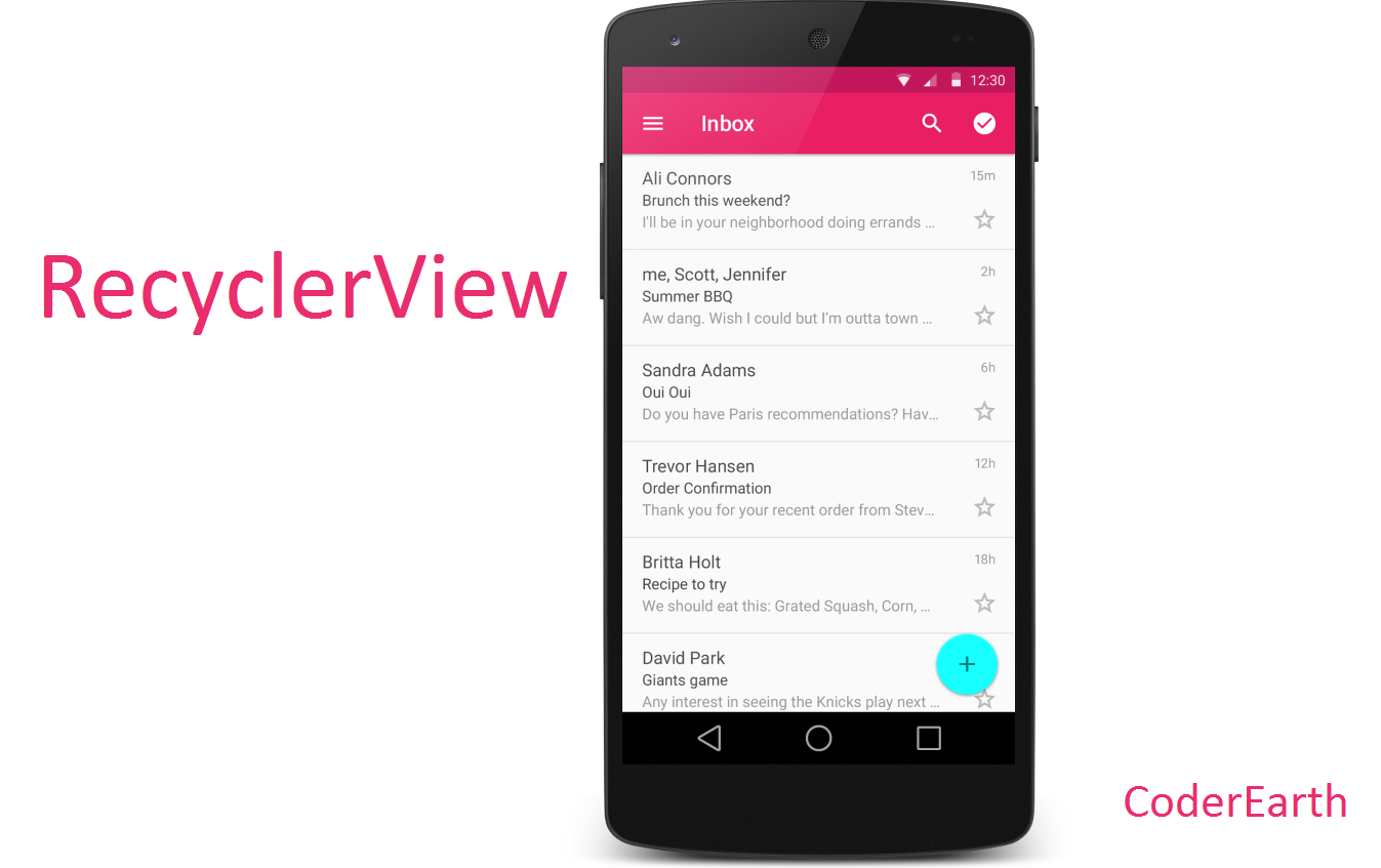 Android RecyclerView Tutorial | Coder Earth