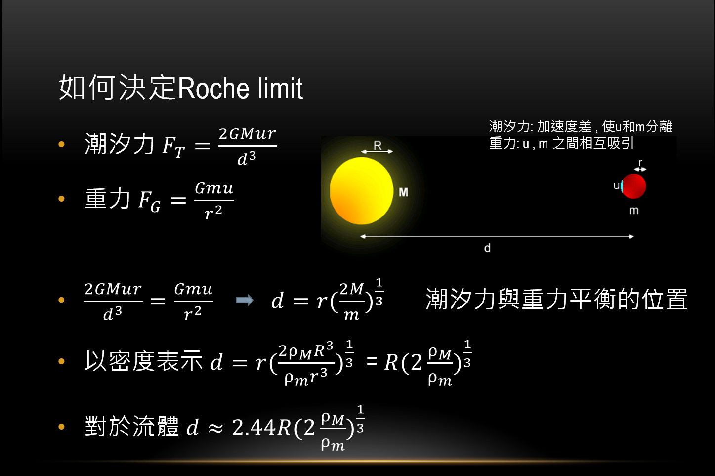 ishin: Roche Limit 簡介&簡易模擬