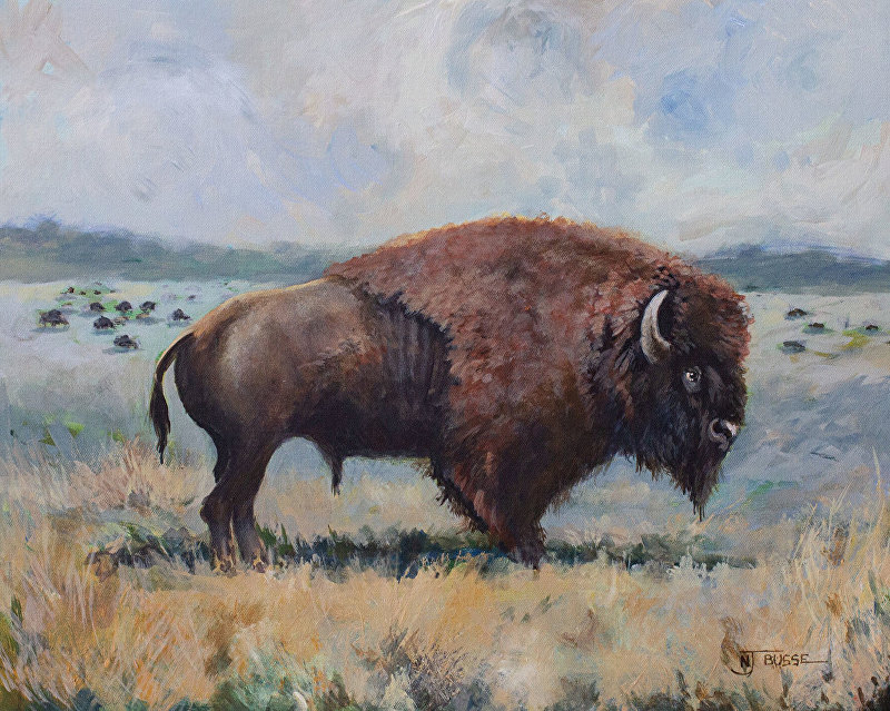 Wildlife Art International: Western Wildlife Painting, Buffalo, Western ...