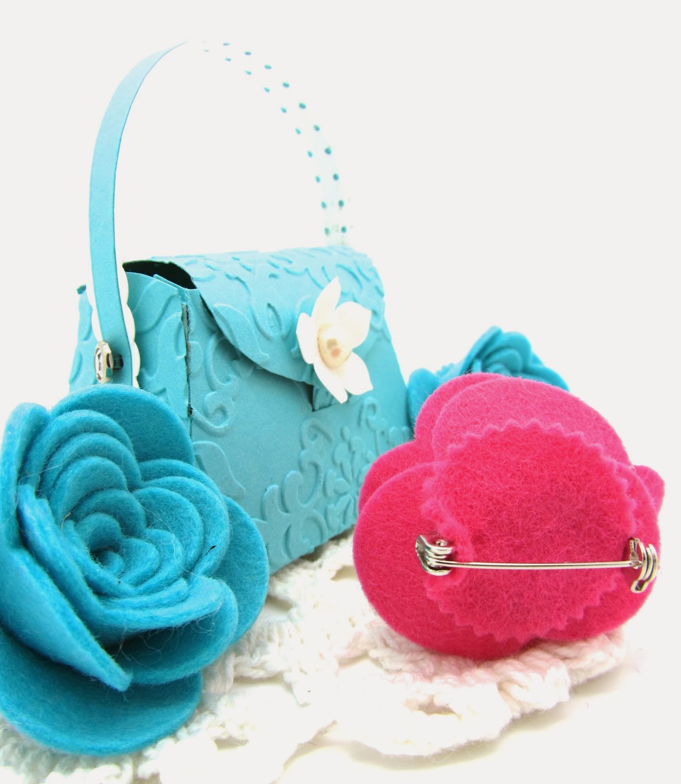 PinkBlingCrafter: Spiral 3D Flower Felt Pins for Decorate to Celebrate ...