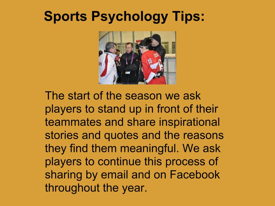 Keith McAdams Coaching Tips: Sports Psychology Tips: