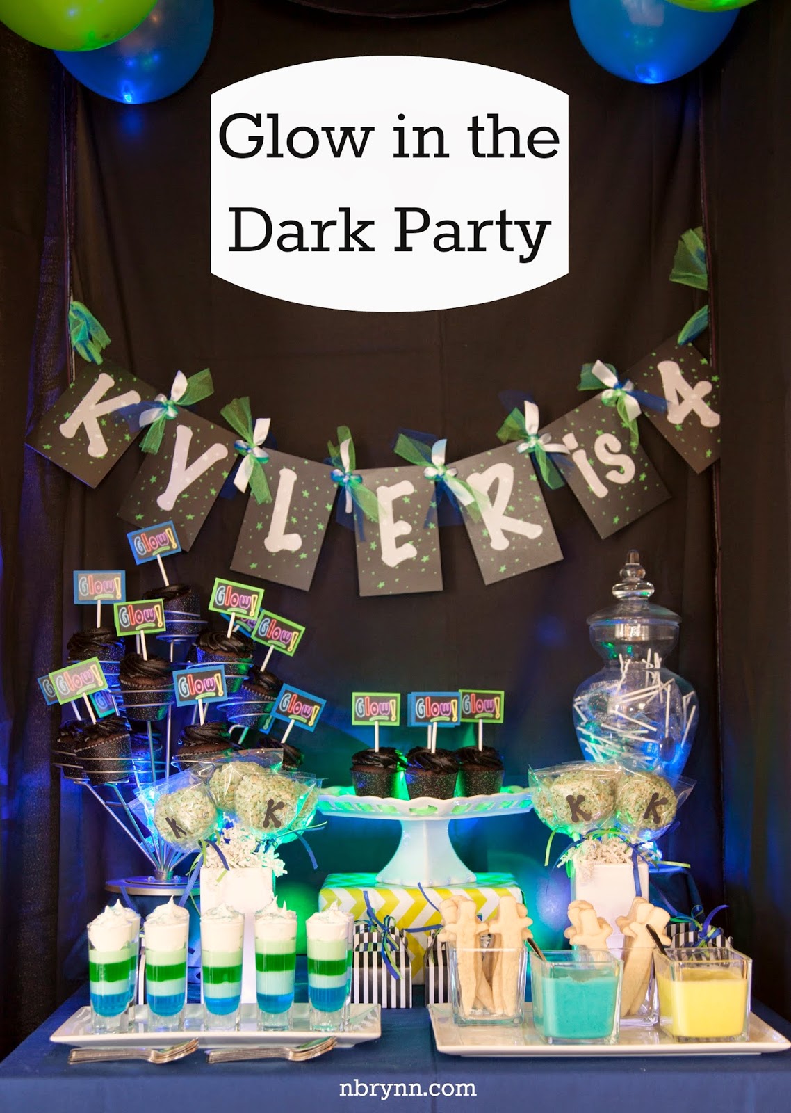 NBrynn: Get Your Glow On: A Glow in the Dark Birthday Party