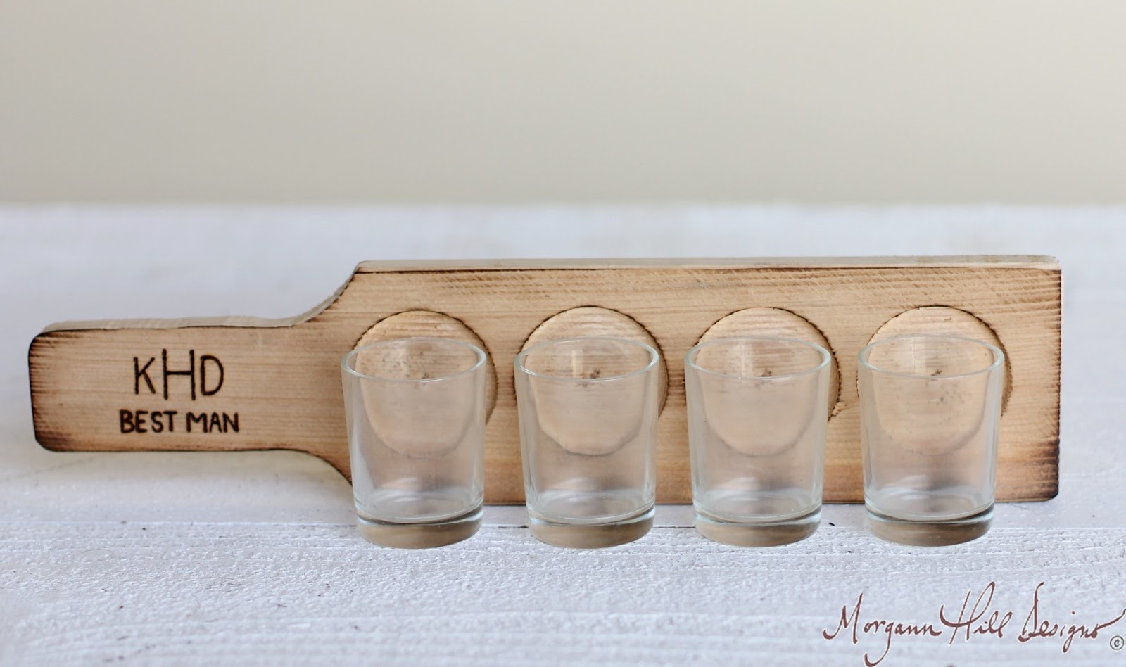 Morgann Hill Designs: Personalized Shot Glass Holder Rustic Best Man ...