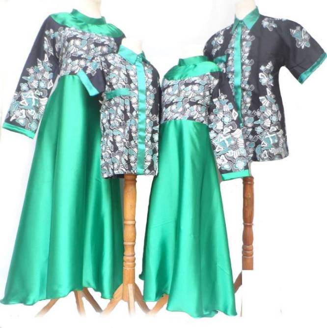 10 Model Baju Batik Muslim Sarimbit Keluarga Terbaru 2020