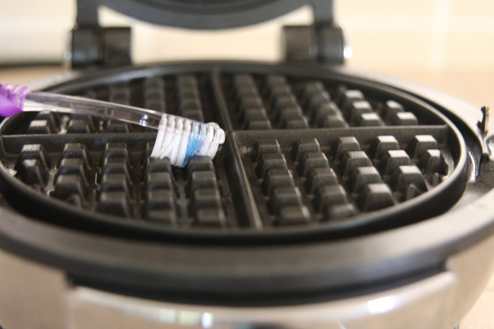 How To Clean a Waffle Iron with Non-Removable Plates - Simply Organized