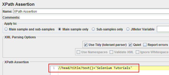 Xpath Assertion In Jmeter Example