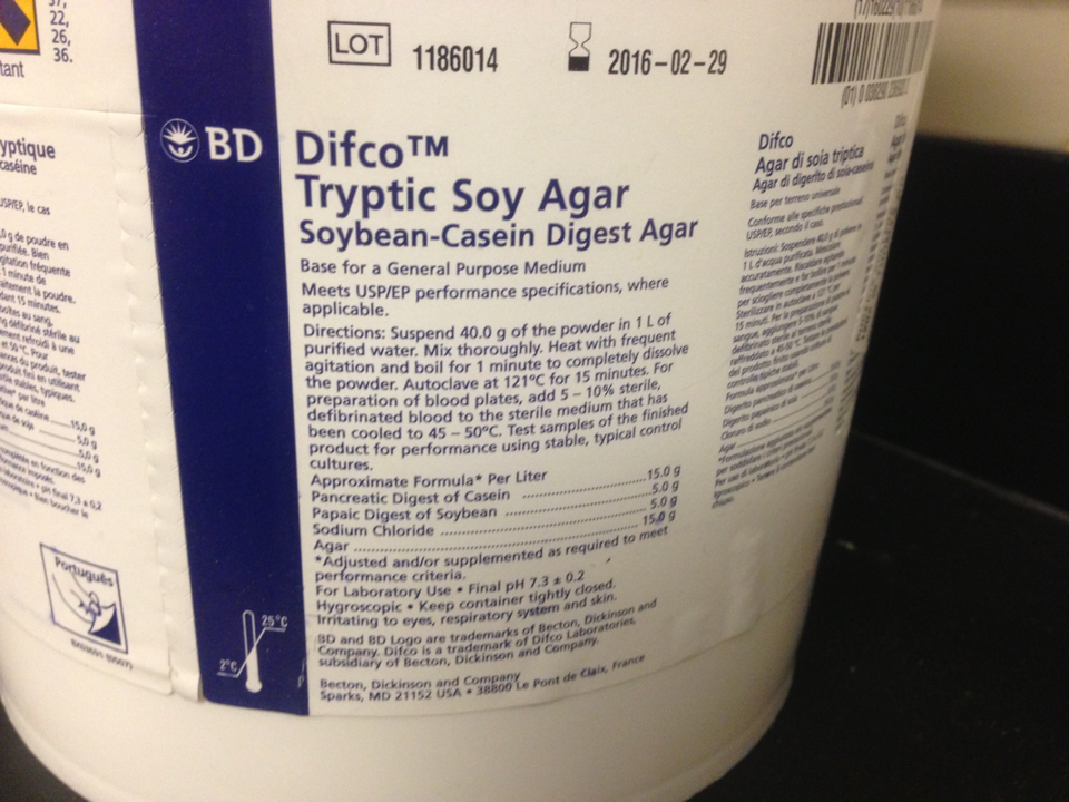 S-STEM Scholar Setareh Zakikhani's Blog: Tryptic Soy Agar (TSA)