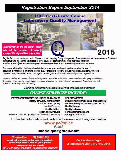 Making Medical Lab Quality Relevant: June 2014