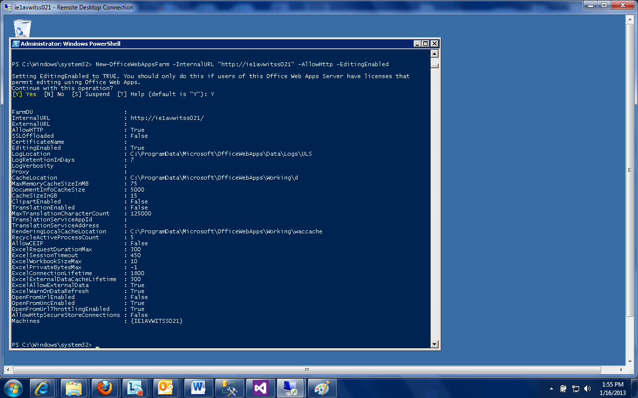 My Techy Thoughts: Configuring Office Web Apps 2013 with SharePoint 2013