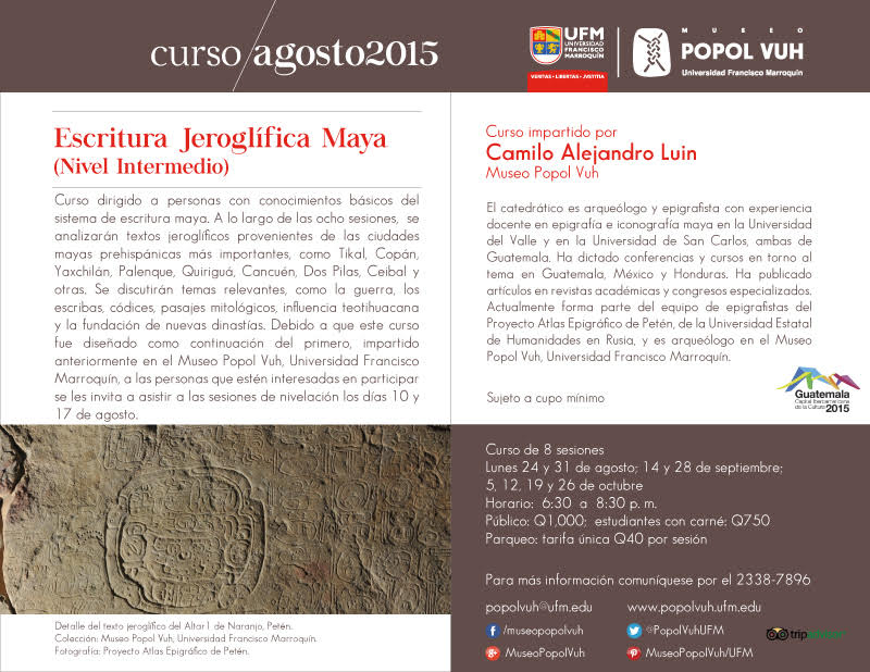 Que el azar te acompañe...: Escritura jeroglífica Maya