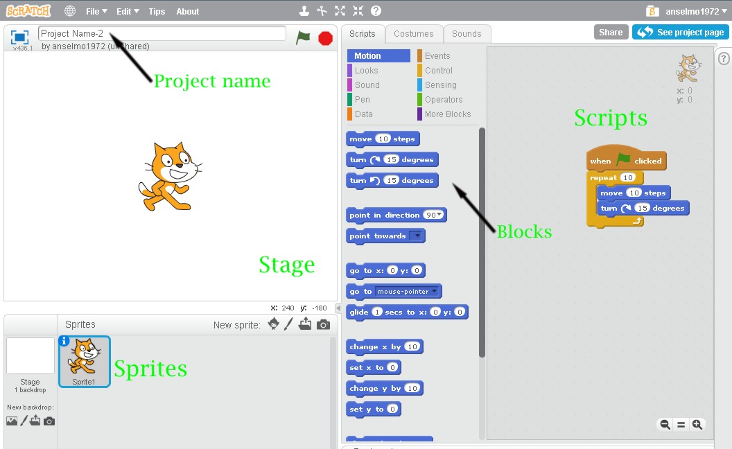 Intro to Scratch Part 1 ~ makeitvisible