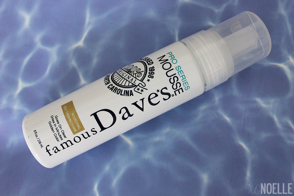 Famous Daves Self Tanner Mousse Pro Series Nourishing Self Tanner Foam
