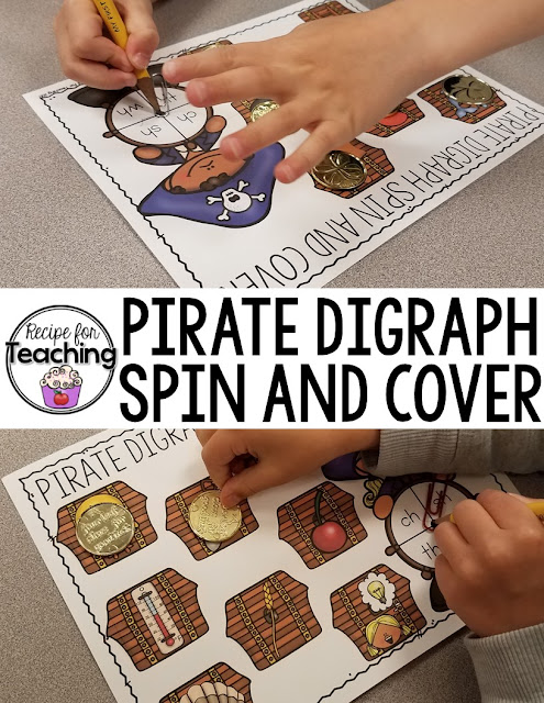 Pirate Digraph Spin and Cover - Recipe for Teaching