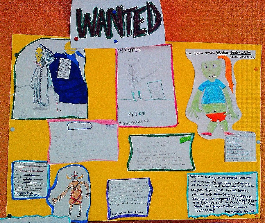 English, project– 6th grade