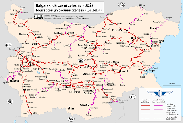BALKAN Railways News: BUGARSKA: Novi red vožnje BDŽ (2018)