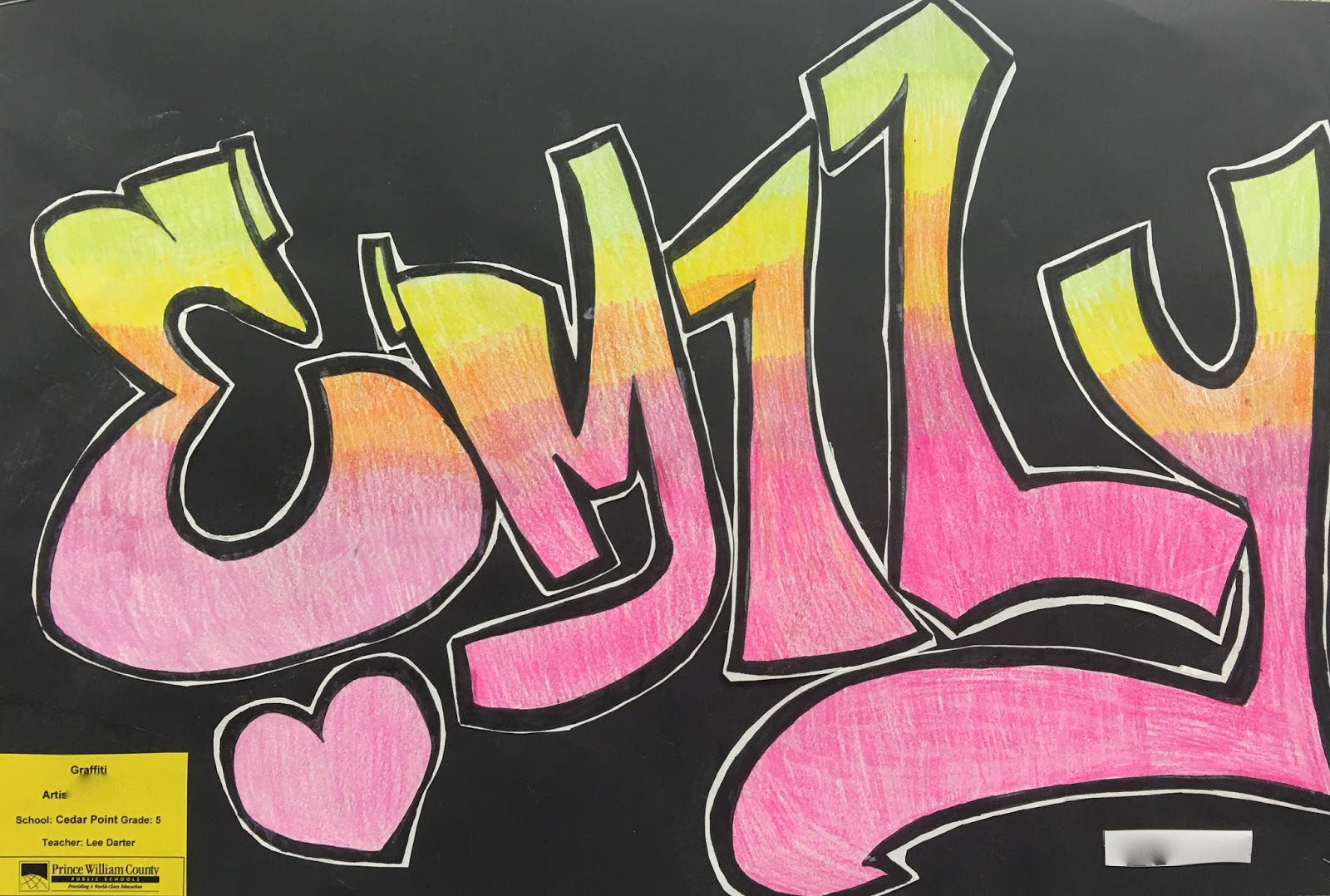 Art Room Blog: 5th Grade Graffiti Names...
