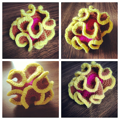 Crocheting Blind: Crochet Projects: Hyperbolic Plane and Pseudosphere