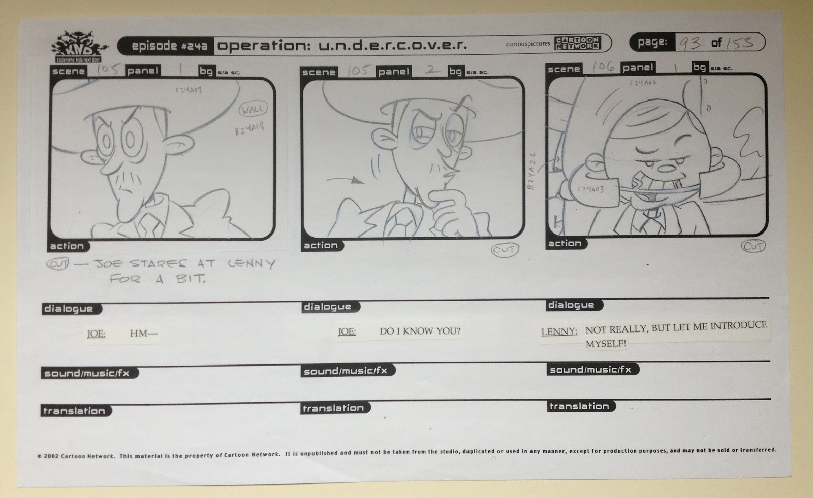 warburtonlabs: KND STORYBOARD PAGES (season two part 2)