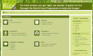 Games for Learning Reviews: Free Rice Online Game