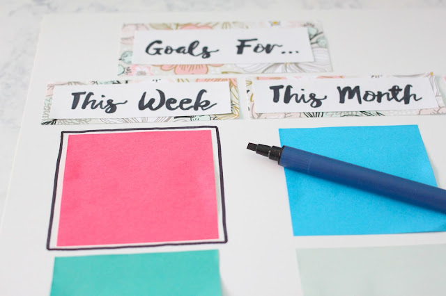 borrowed heaven: DIY Post-it Note Goal Board