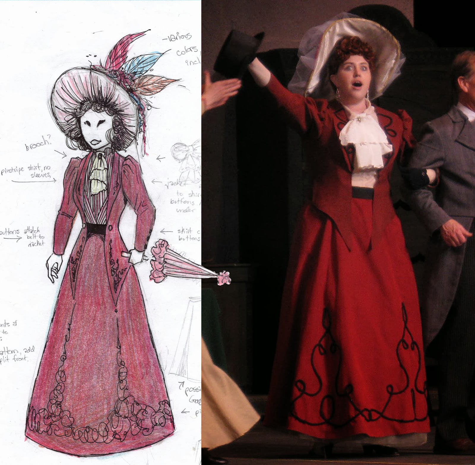 Felicia Bleu Rose: Hello Dolly!: Costume Renderings 2010
