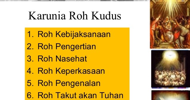 Mohon Tujuh Karunia Roh Kudus ~ MAUBERE NIA OPINIAUN