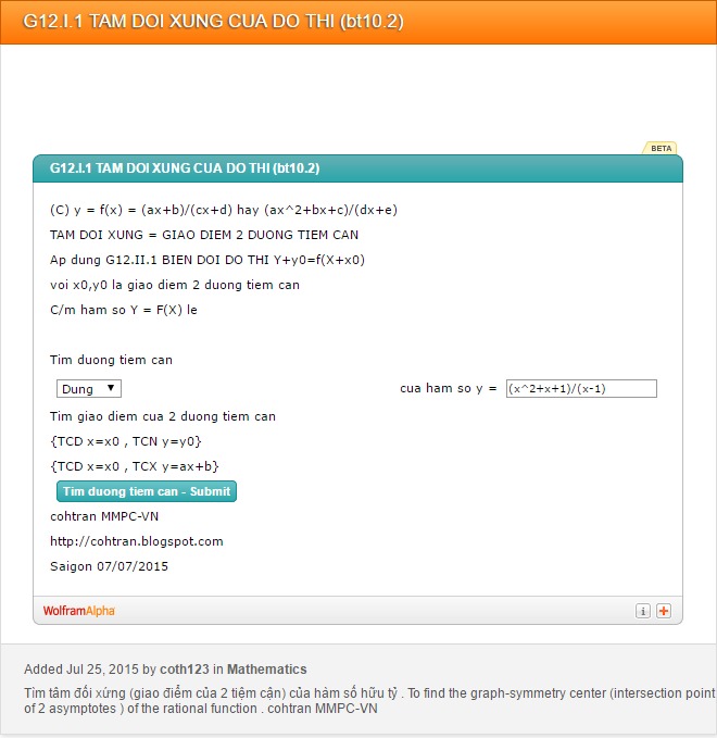 Toán - Cơ học ứng dụng: tháng 6 2016