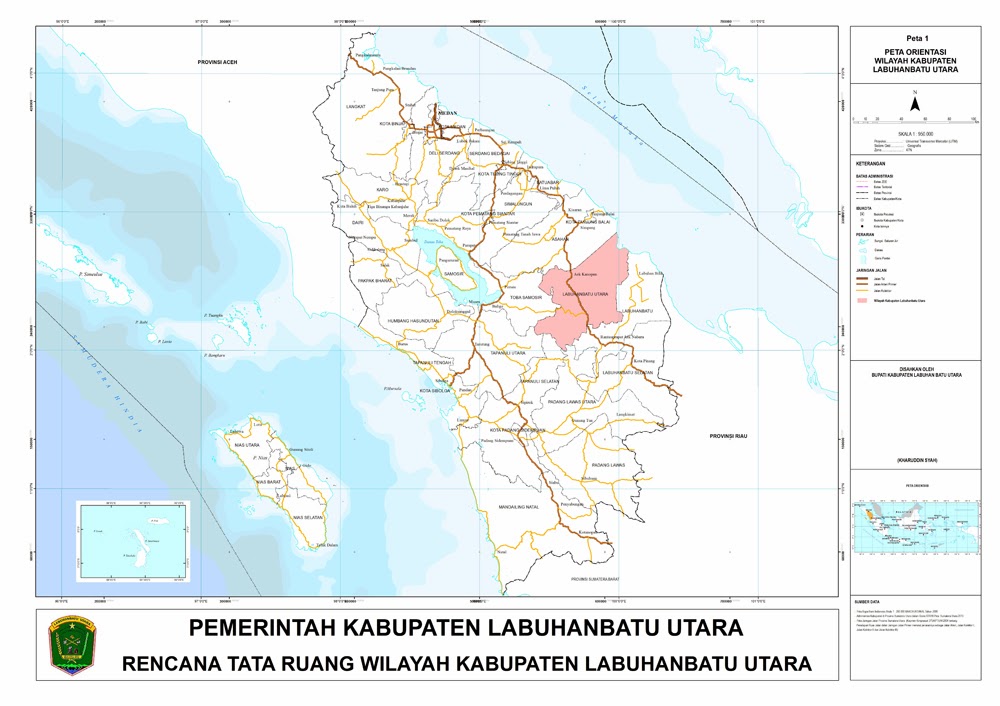 PETA KABUPATEN LABUHANBATU UTARA PROVINSI SUMATERA UTARA