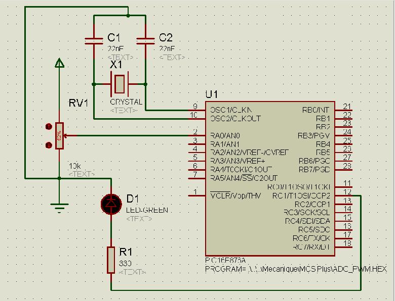 infotronikblog: Primer programa 16f876A ADC y PWM