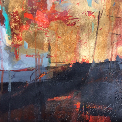 Joan Fullerton Paintings: Mixed Media Abstract Painting "Distant Memory ...