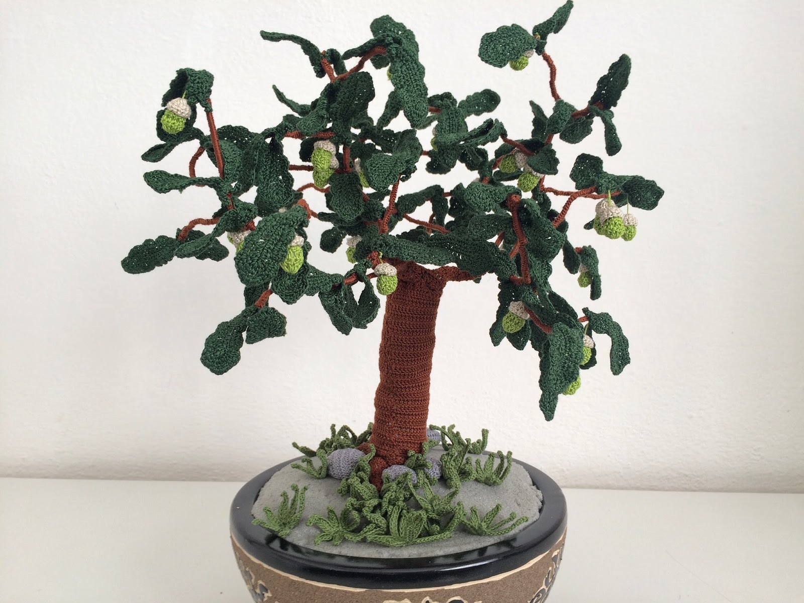 How to crochet an Oak Bonsai