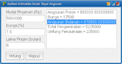 Aplikasi Aritmatika: Menghitung Besar Angsuran - Pustaka Matematika