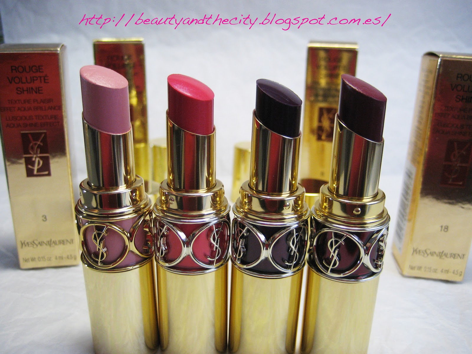 Beauty And The City: YSL - Rouge Volupté swatches II