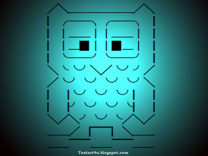 Cute Baby Owl Unicode Text Art For Whatsapp, Facebook & Twitter | Cool ...