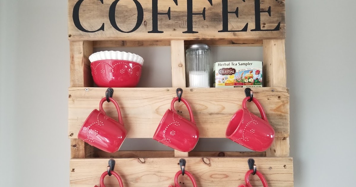 Once Daily DIY: DIY Wood Pallet Coffee Cup Holder