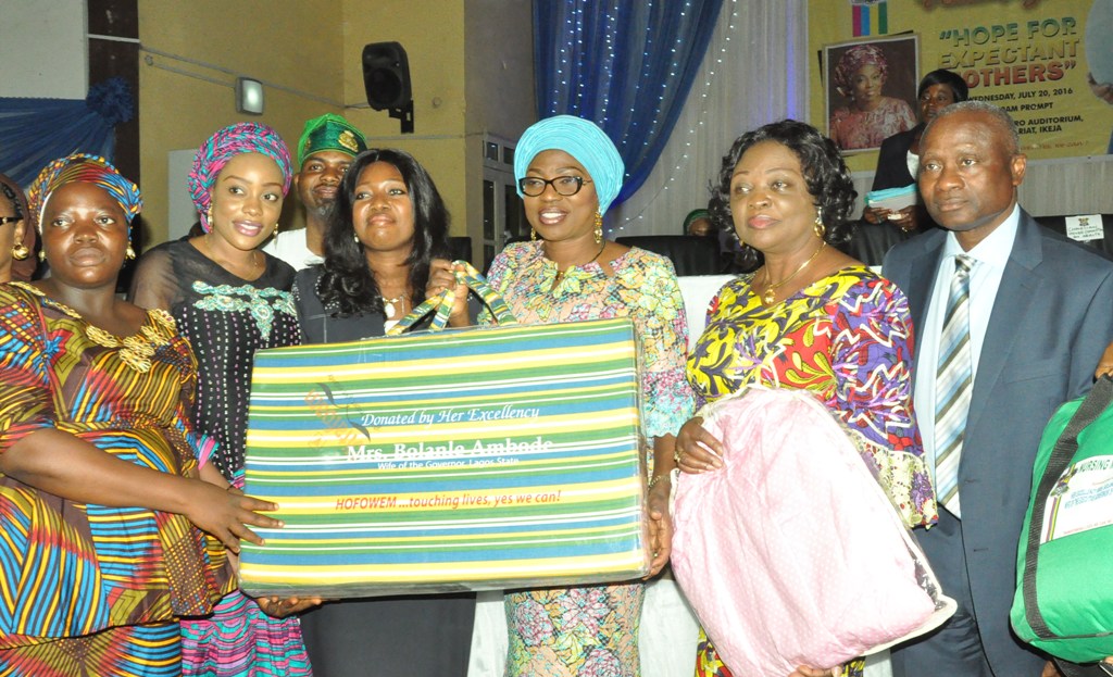 Photos: Wife of Lagos state Gov. Mrs. Bolanle Ambode donates baby items ...
