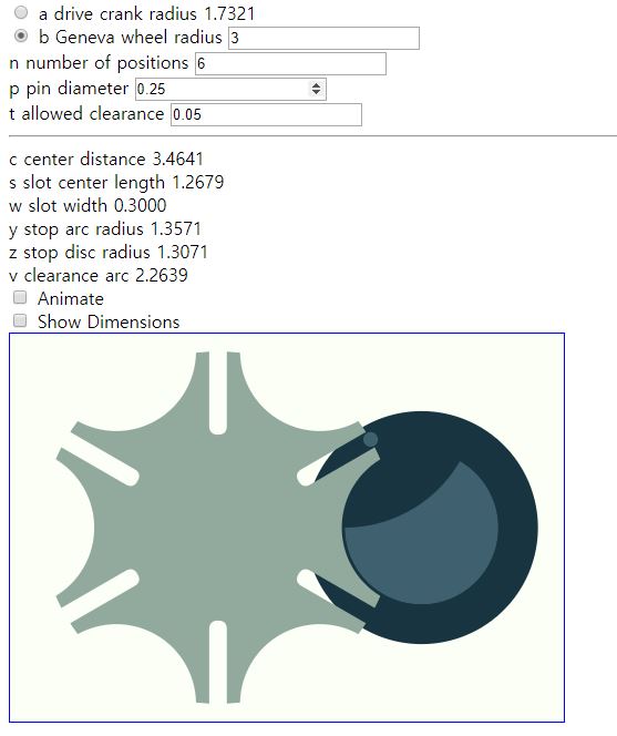 saehoon's home: 제네바 기어 구동 설계 방법(Geneva gear(wheel) calculation and design)