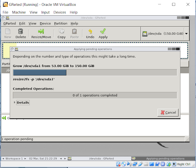 Resizing Ubuntu image in VirtualBox | My Public Notepad