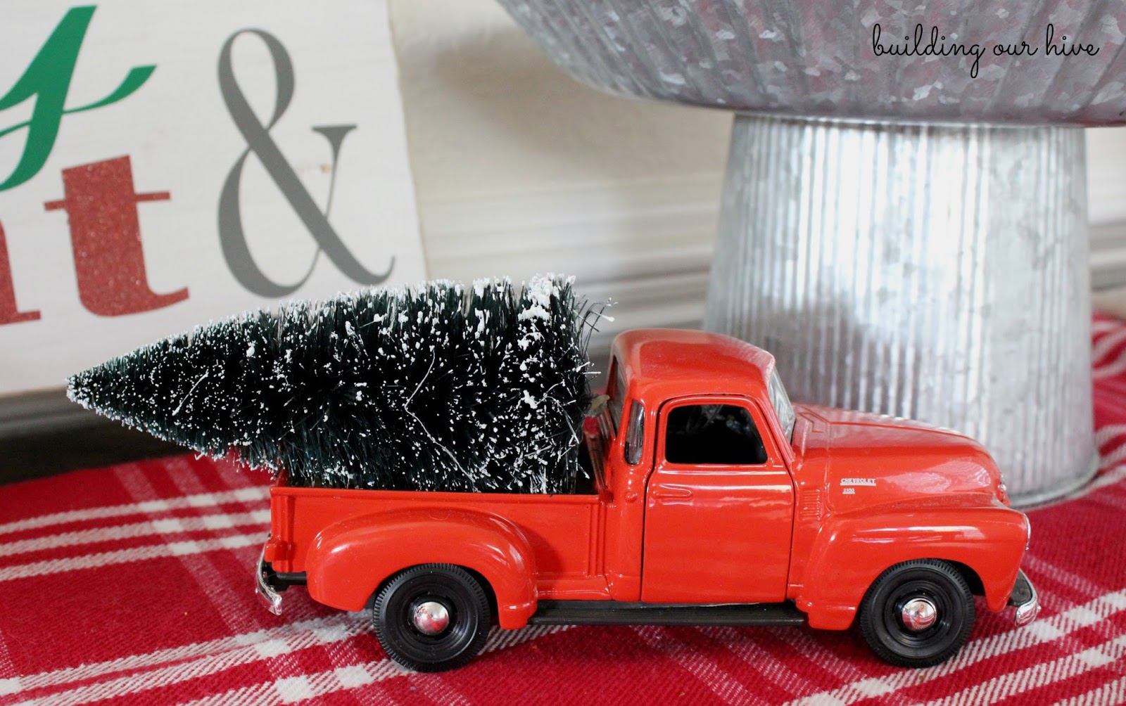Building Our Hive: Vintage Truck and Christmas Trees