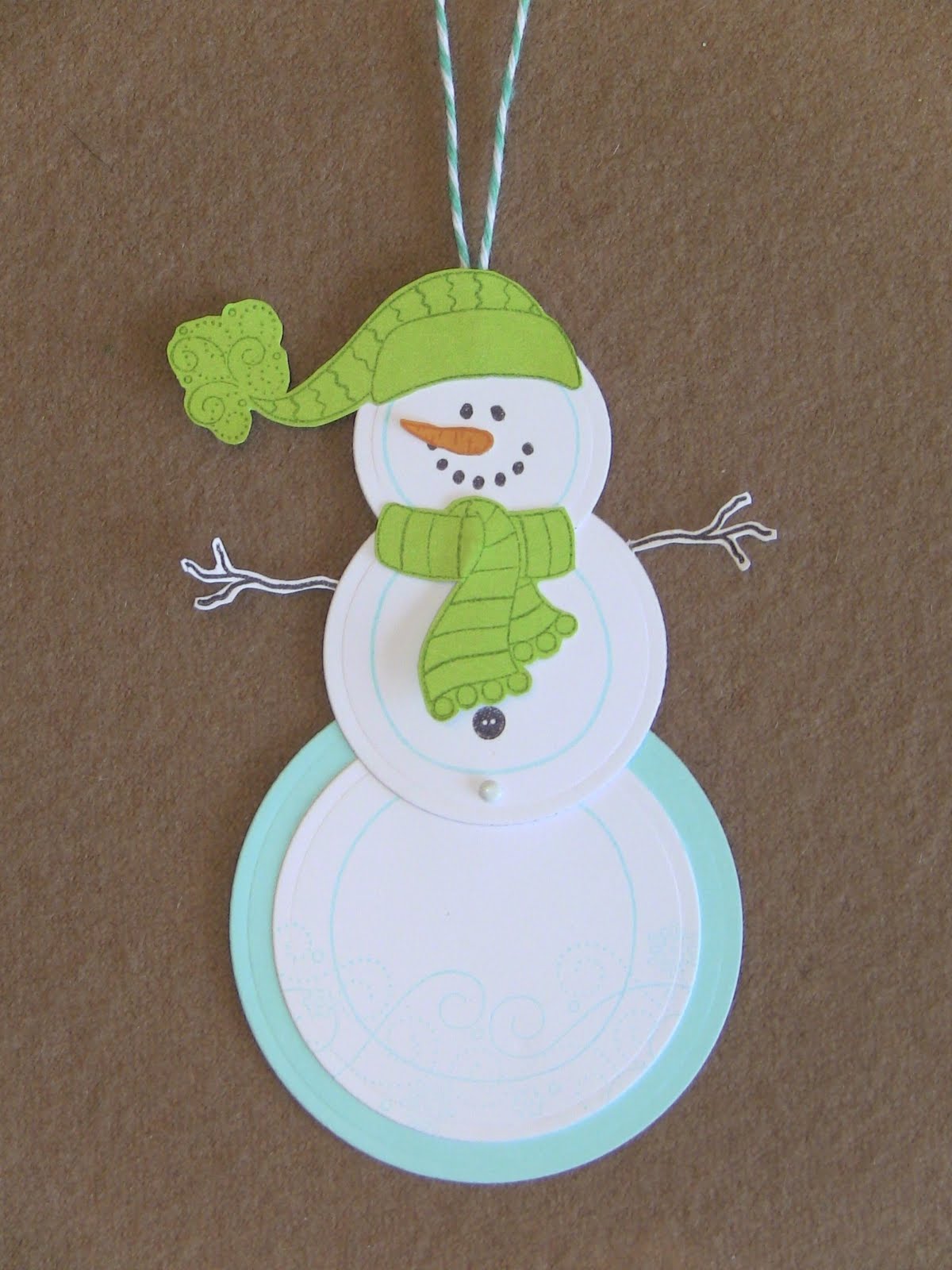 Amy's Art from the Heart: Snowman Ornament