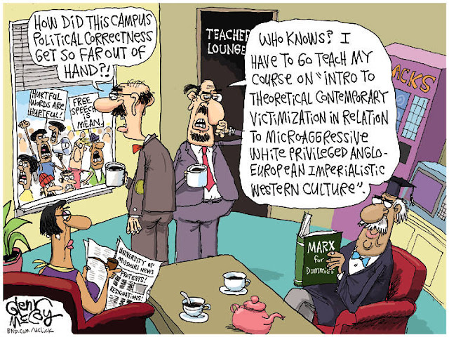 Presumptuous Politics: Political College Correctness Cartoon