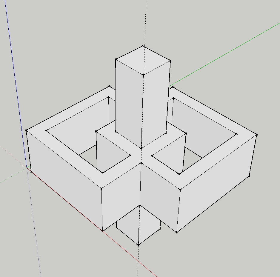 Lillian Xue: Project 2: Axonometric #4 on Sketchup