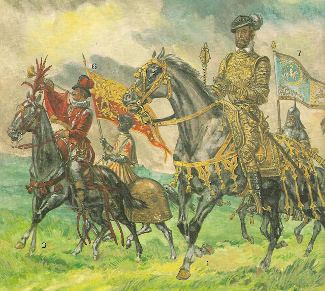 nº 1 .- Henri II,rey de Francia en capitán de chevau-legers, en 1550 ...