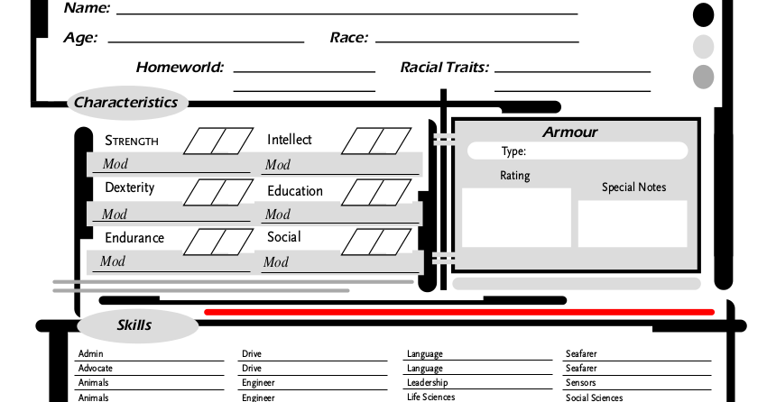 Traveller Character Sheet - Jade Gaming News