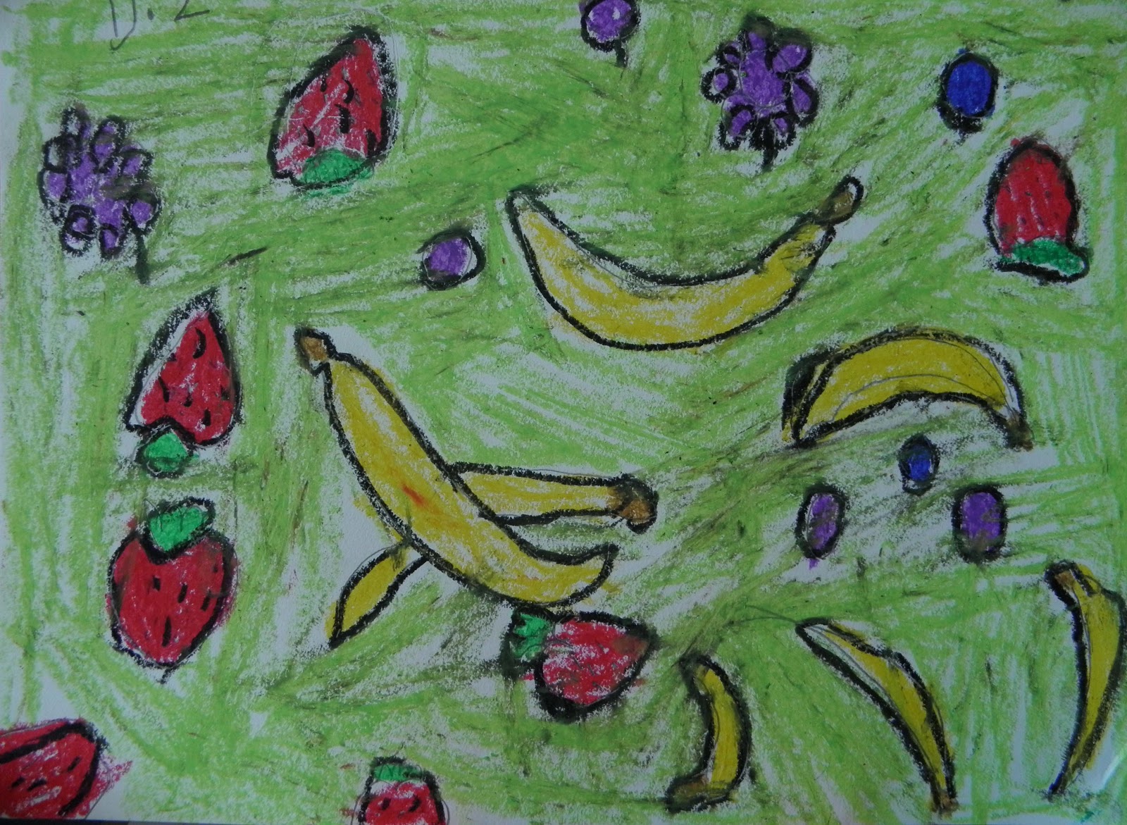 Jenny Liang's Painting and Drawing Blog: Creative drawing - Mixed Fruits