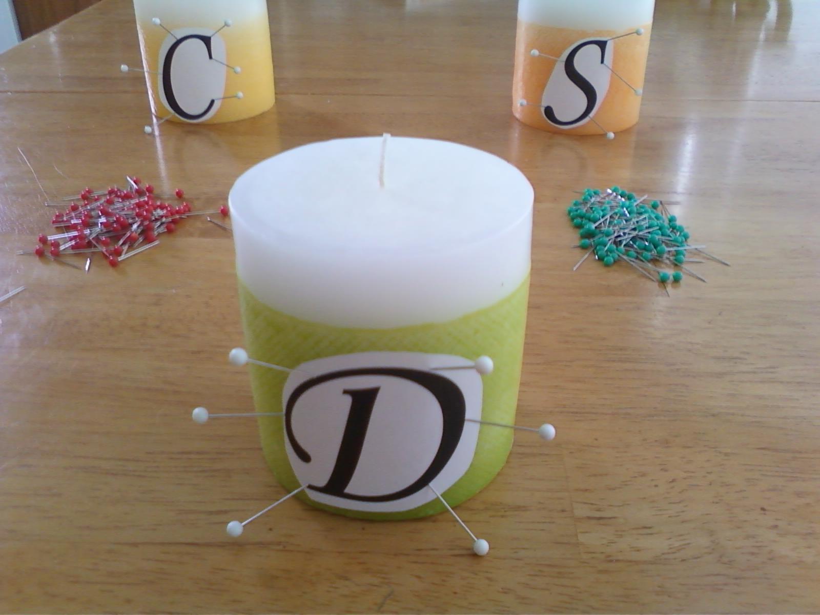 Enjoying These Simple Pleasures: Candle Letter Art