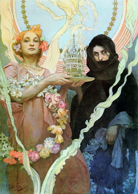 ART BLOG: Alfons Mucha - Design for Hearst’s International 1922