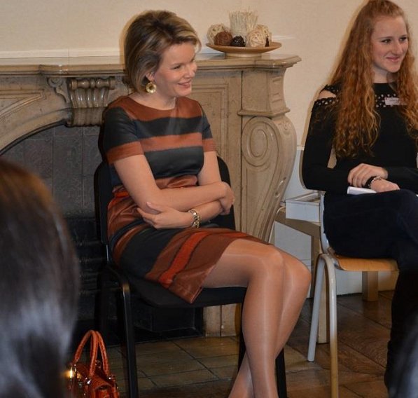 Queen Mathilde visits the HELMo University in Liege