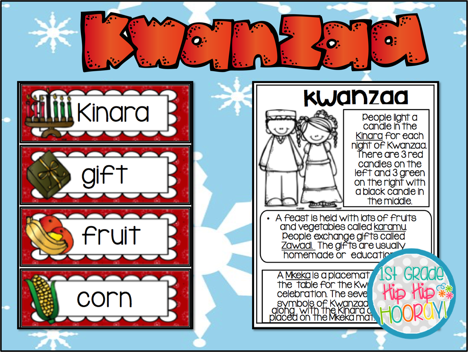 1st Grade Hip Hip Hooray!: Holidays Around the World...Kwanzaa