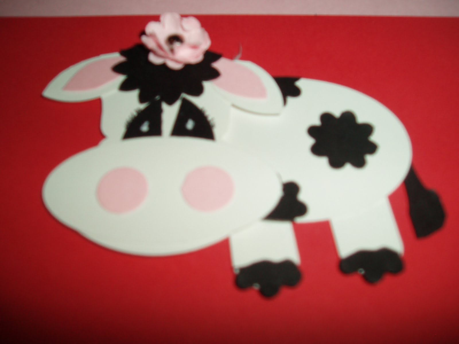 Teresa Stamping on the run: Punch Art Cow